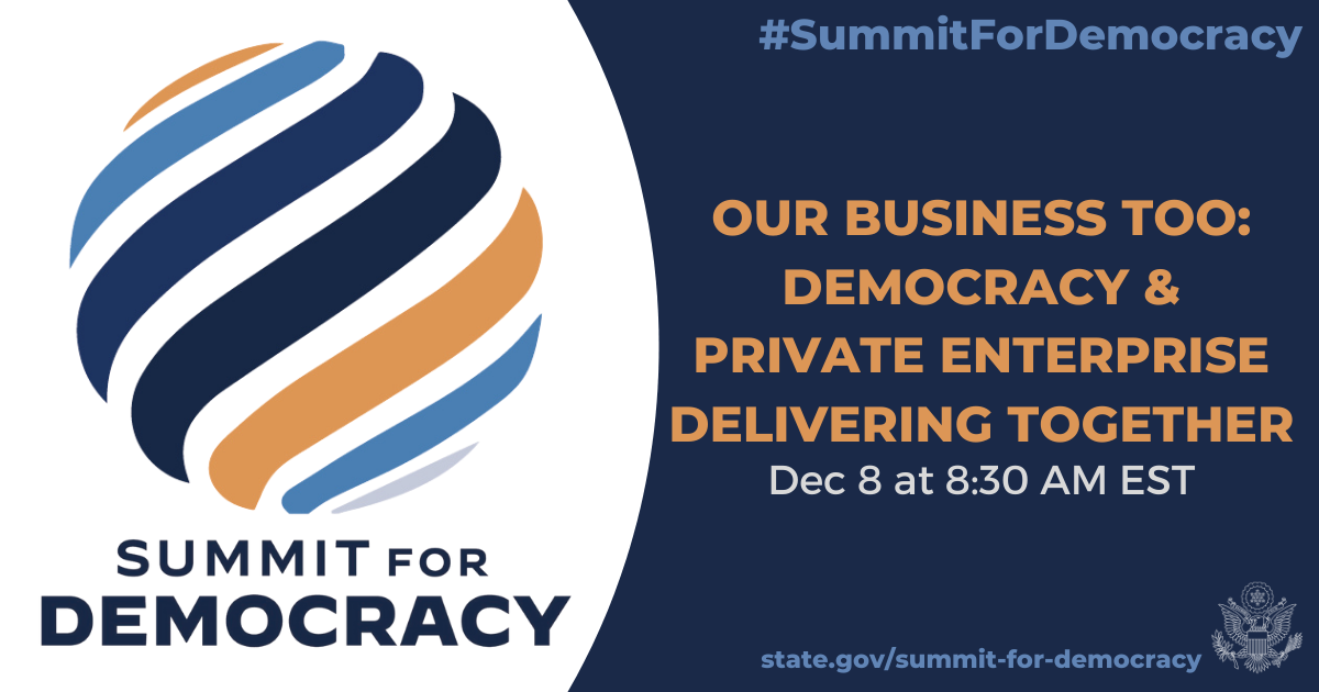 Private Sector Forum — Our Business Too: Democracy & Private Enterprise ...
