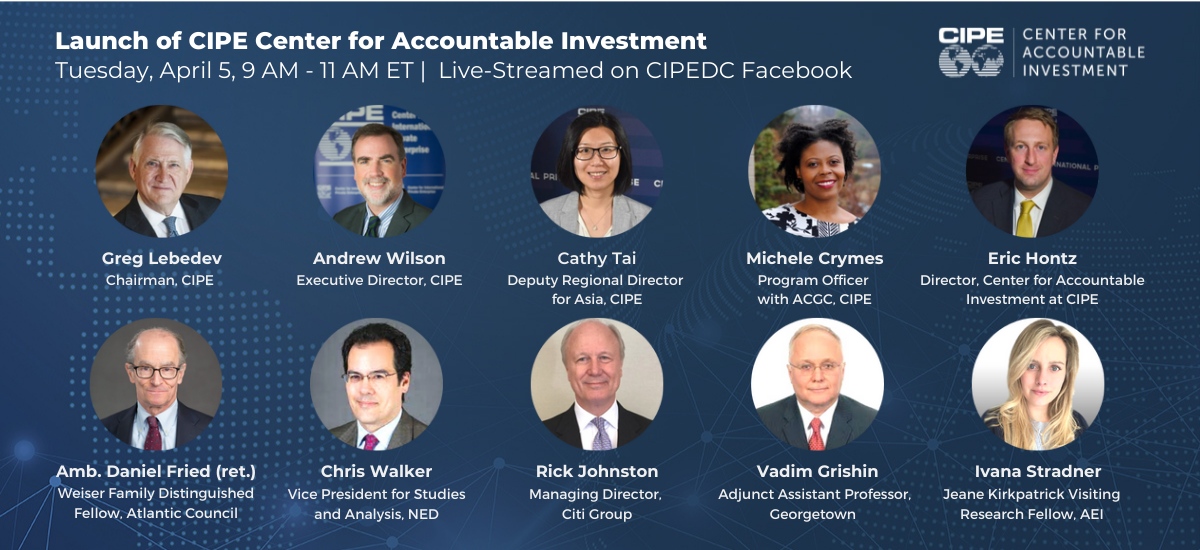 Launch of CIPE Center for Accountable Investment - Center for ...
