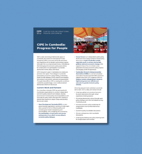 CIPE in Cambodia: Progress for People - Center for International ...