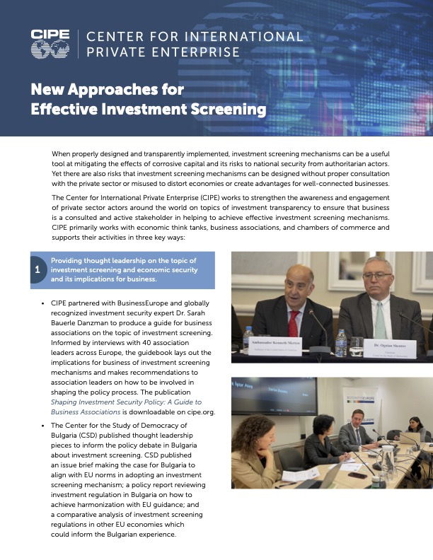 CELIS 23: Advancing Economic Security and Investment Screening in ...