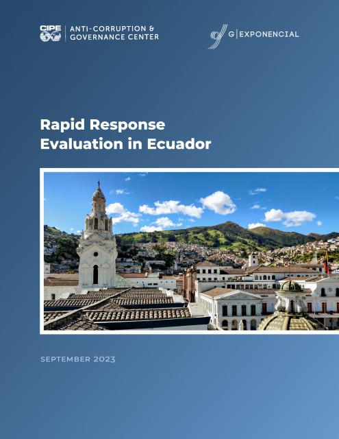 Rapid Response Evaluation in Ecuador - Center for International Private ...